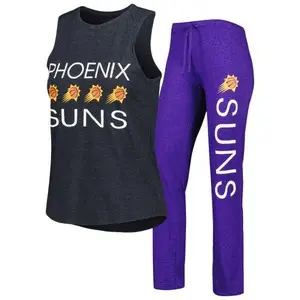 CONCEPTS SPORT Black Phoenix Suns Team Tank Top & Pants Sleep Set - Purple