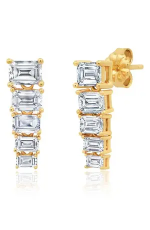 CRISLU Opulent Drops Cubic Zirconia Earrings - Gold