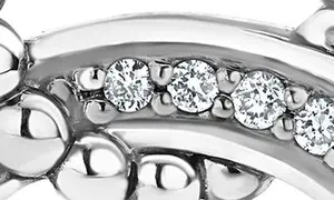 Lagos Enso Caviar Diamond Circle Drop Earrings - Silver/diamond