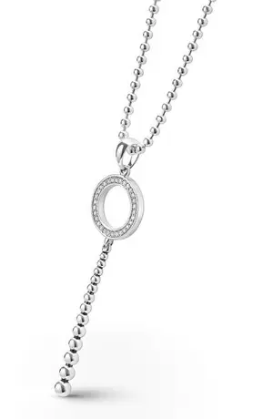 Lagos Enso Caviar Bead & Diamond Y-necklace