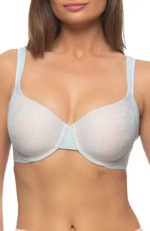 Felina Jessamine Smoothing Full Coverage Underwire Bra - Skyway