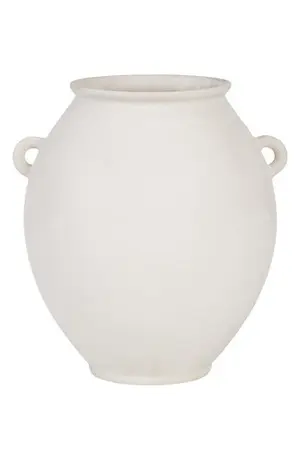 RENWIL Yelva Stoneware Vase - Matte Off-white Finish