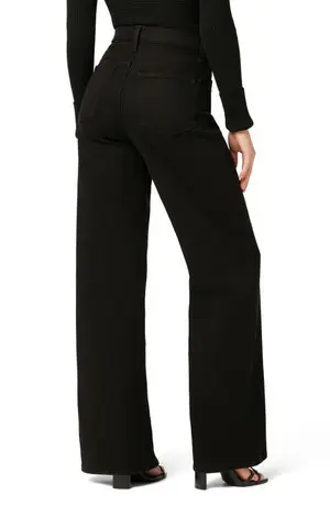 Joe's Jeans The Mia Petite High Waist Wide Leg Jeans - Black