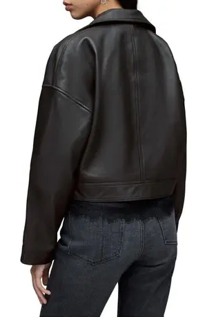 ALLSAINTS Clarke Boxy Leather Biker Jacket