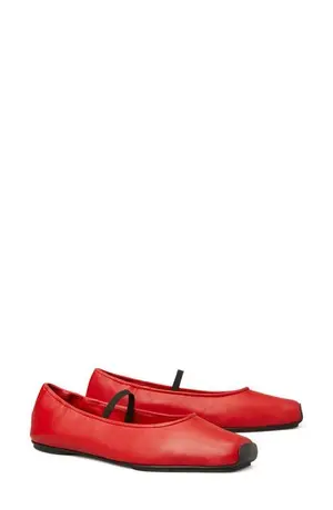 Tory Burch Runway Ballet Flat Triple Red