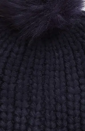 Barbour Saltburn Faux Fur Pom Beanie