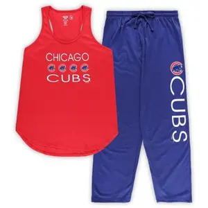 CONCEPTS SPORT Royal Chicago Cubs Meter Tank Top & Pants Sleep Set - Red