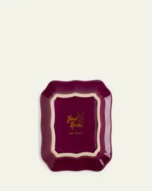 HUNT SLONEM Aubergine Portrait Plate