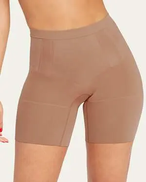 Spanx Spanxsculpt Oncore Mid-thigh Shorts - Cafe Au Lait