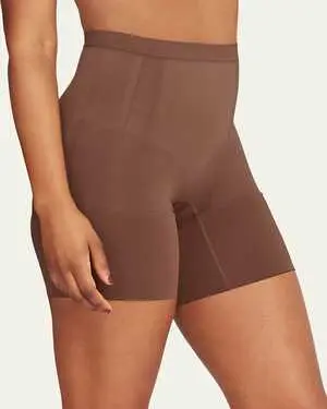 Spanx Sculpt Oncore Mid-thigh Shorts Chestnut Brown