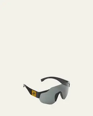 Fendi Ff-logo Rimless Shield Sunglasses