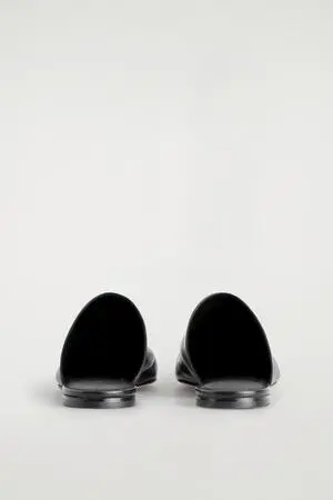 Cos Leather Mules - Black