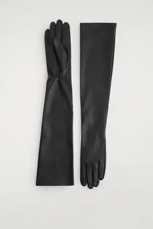 Cos Long Leather Gloves