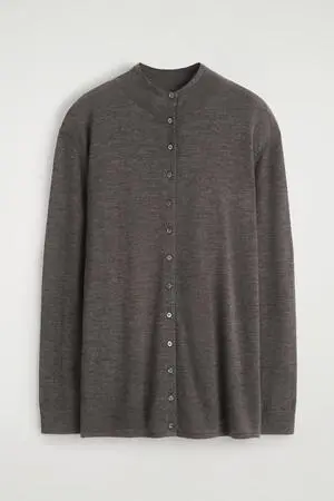 Cos Pure Cashmere Cardigan - Gray