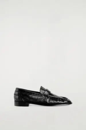Cos Leather Moccasin Loafers - Black