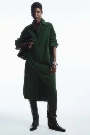 Cos Corduroy Midi Shirt Dress