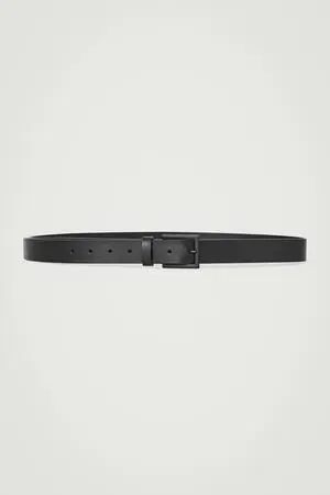 Cos Matte Leather Belt - Black