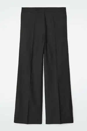 Cos Regular Elasticated Wool Straight-leg Pants