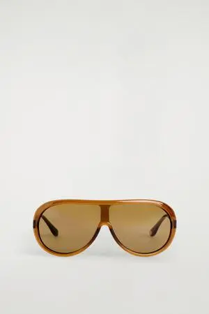 Cos Oversized Aviator Sunglasses - Brown