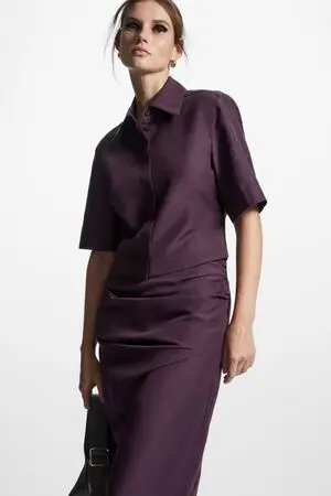 Cos Cropped Short-sleeved Shirt