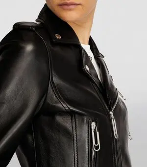 Off-White Leather Biker Jacket