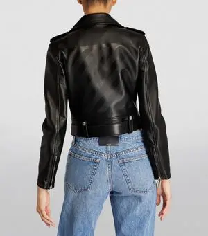 Off-White Leather Biker Jacket