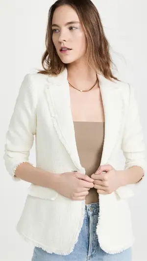 Cinq À Sept Khloe Boucle Blazer - Gardenia