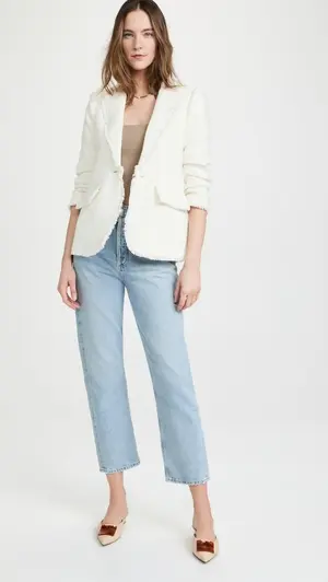 Cinq À Sept Khloe Boucle Blazer - Gardenia