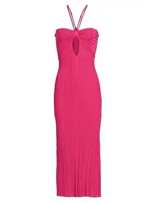 Cult Gaia Women's Elfreda Keyhole Knit Midi-Dress - Dragonfruit  - Dragonfruit