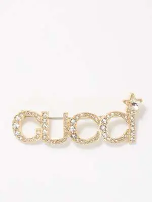 Gucci Gucci - Crystal-embellished Brooch - Womens - Crystal Gold - Crystal Gold