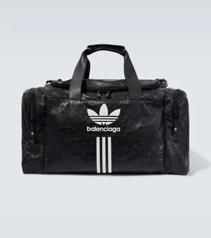 Balenciaga X Adidas Leather Duffel Bag In Black - 30% Off