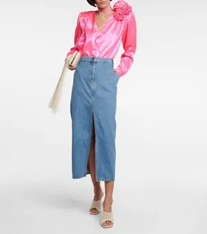 Magda Butrym Embellished Silk Blouse