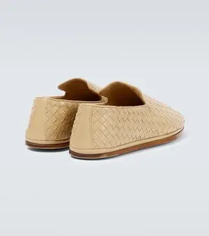 Bottega Veneta Intrecciato Leather Loafers - Beige