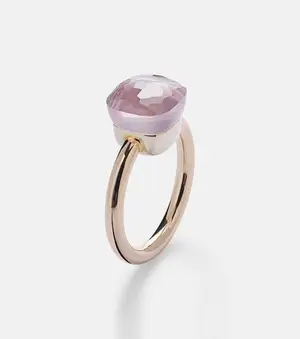 Pomellato Nudo 18kt Gold Ring With Rose Quartz - Pink