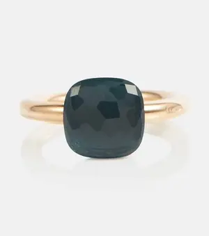 Pomellato Nudo 18kt Rose And White Gold Ring With Topaz - Blue