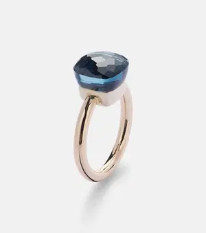 Pomellato Nudo 18kt Rose And White Gold Ring With Topaz