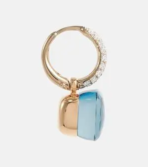 Pomellato Nudo Classic Earrings With Topaz And Diamonds