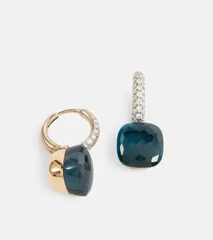 Pomellato Nudo Classic Earrings With Topaz And Diamonds