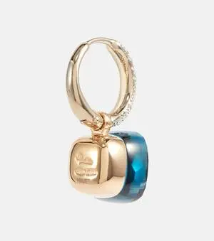 Pomellato Nudo Classic Earrings With Topaz And Diamonds