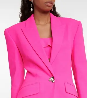David Koma Embellished Virgin Wool Blazer