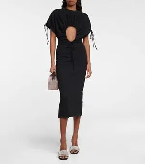 CHRISTOPHER KANE Cutout Cotton Midi Dress