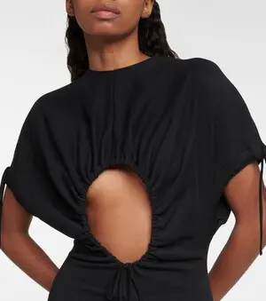 CHRISTOPHER KANE Cutout Cotton Midi Dress