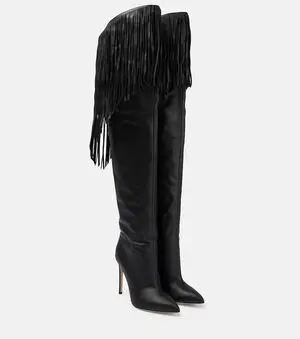 Paris Texas Fringed Leather Over-the-knee Boots