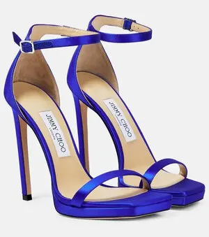JIMMY CHOO Alva 120 Satin Sandals