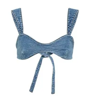 Magda Butrym Denim Bra Top - Blue