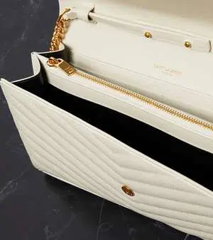 Saint Laurent Cassandre Matelassé Leather Wallet On Chain