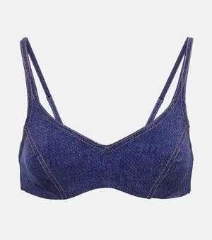 KARLA COLLETTO Indi Underwired Bikini Top - Blue