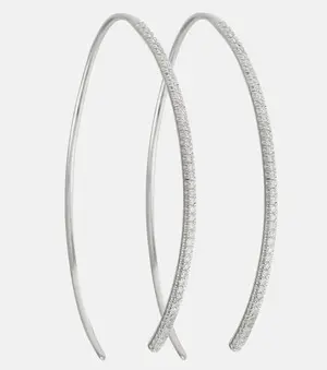 Ileana Makri Eye Diamond Hoop Earrings - Silver