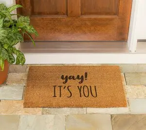 EVERGREEN Yay It's You' 16' X 28' Coir Mat - One-color