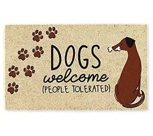 DESIGN IMPORTS Dogs Welcome 17' X 29' Doormat - One-color
